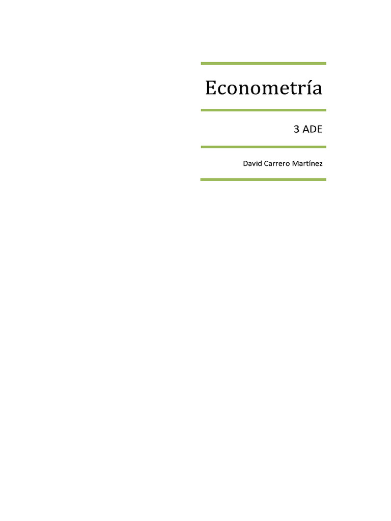 Econometría | PDF