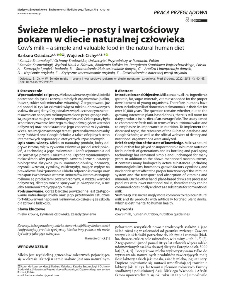 Swieze Mleko - Prosty I | PDF