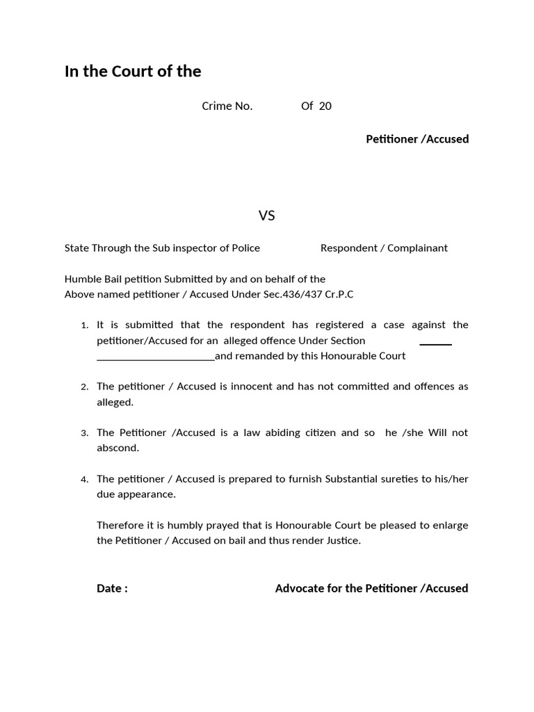 Bail Petition | PDF