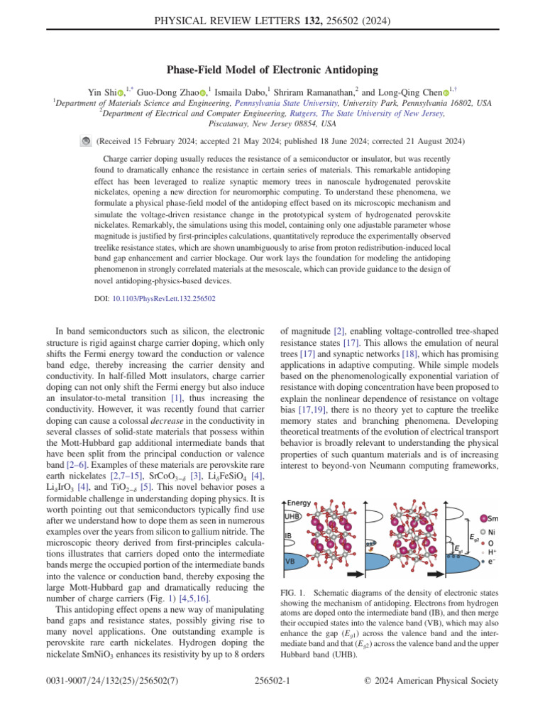 PhysRevLett 132 256502 | PDF | Electrical Resistivity And Conductivity | Doping (Semiconductor)