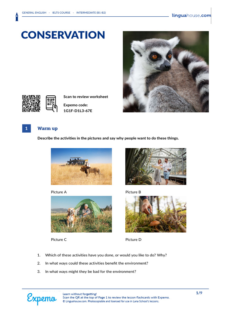IELTS Intermediate Conservation Course | PDF | Conservation Biology ...