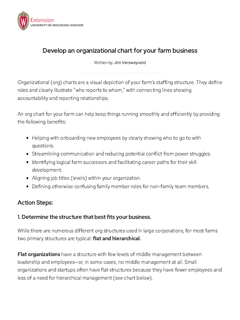 Farm Business Organizational Chart Guide | PDF | Business Economics ...