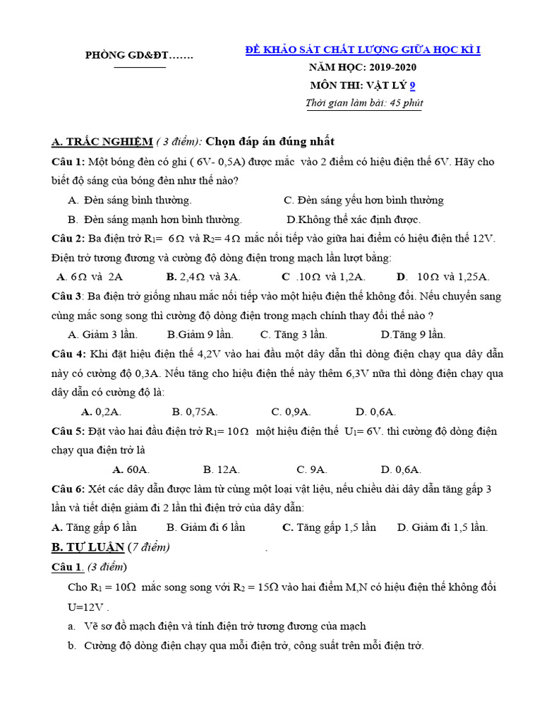 đề thi GHK1 VL9 | PDF