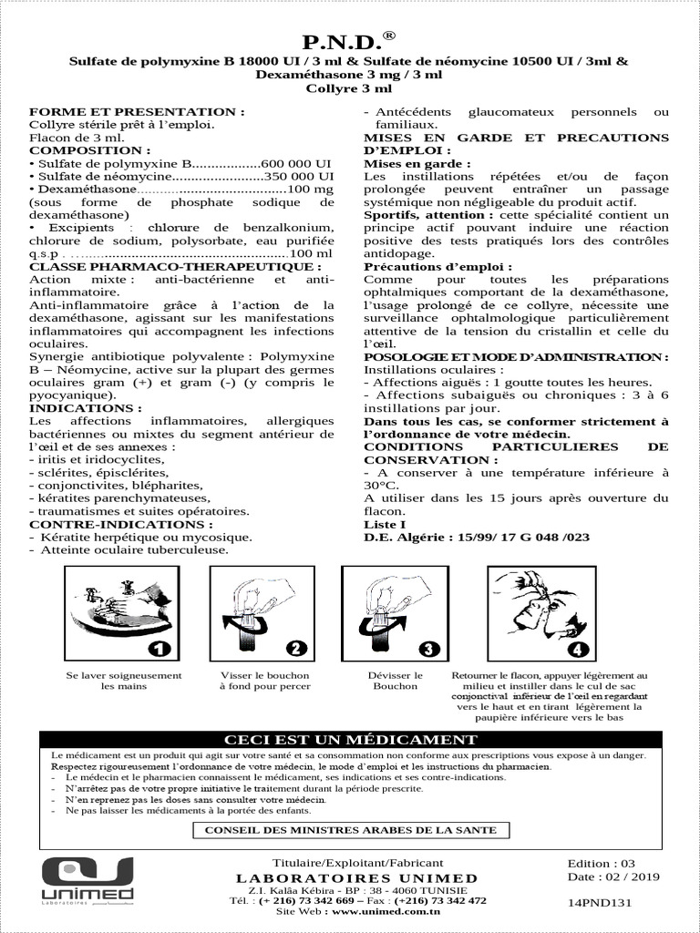 PND 3ml Notice Algerie V3 | PDF
