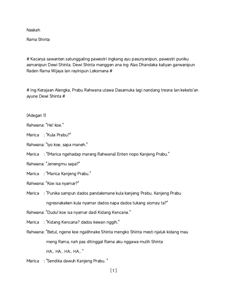 Naskah Sandiwara Rama Shinta | PDF