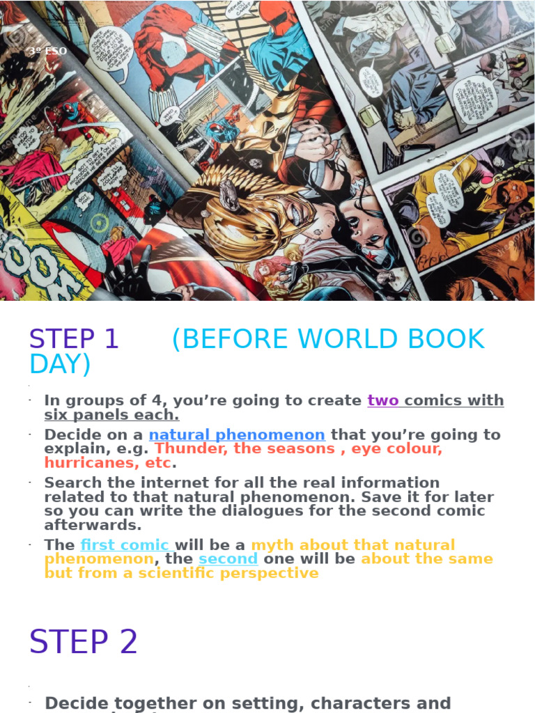Comic Creation for World Book Day | PDF