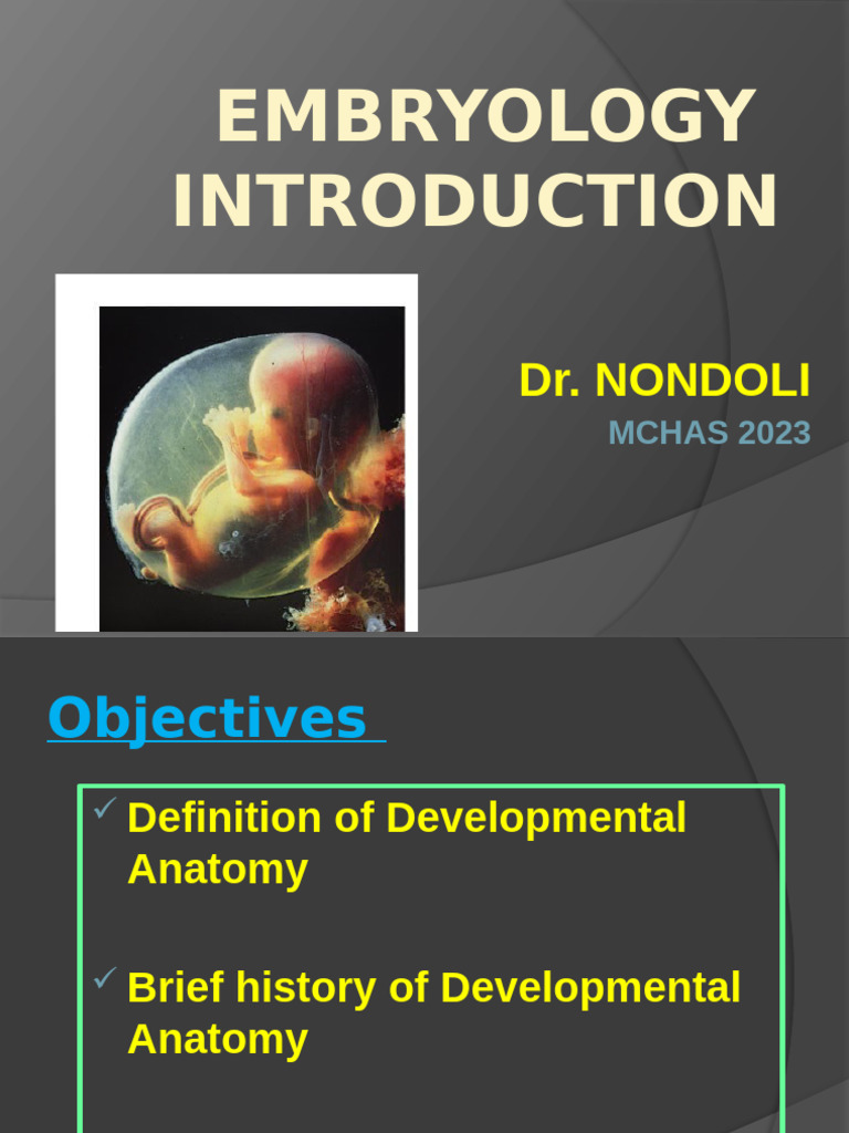 Embryology Lecture 1-Mchas - 2023 | PDF | Zygosity | Dominance (Genetics)