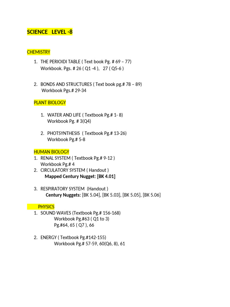 Science Class 8 | PDF