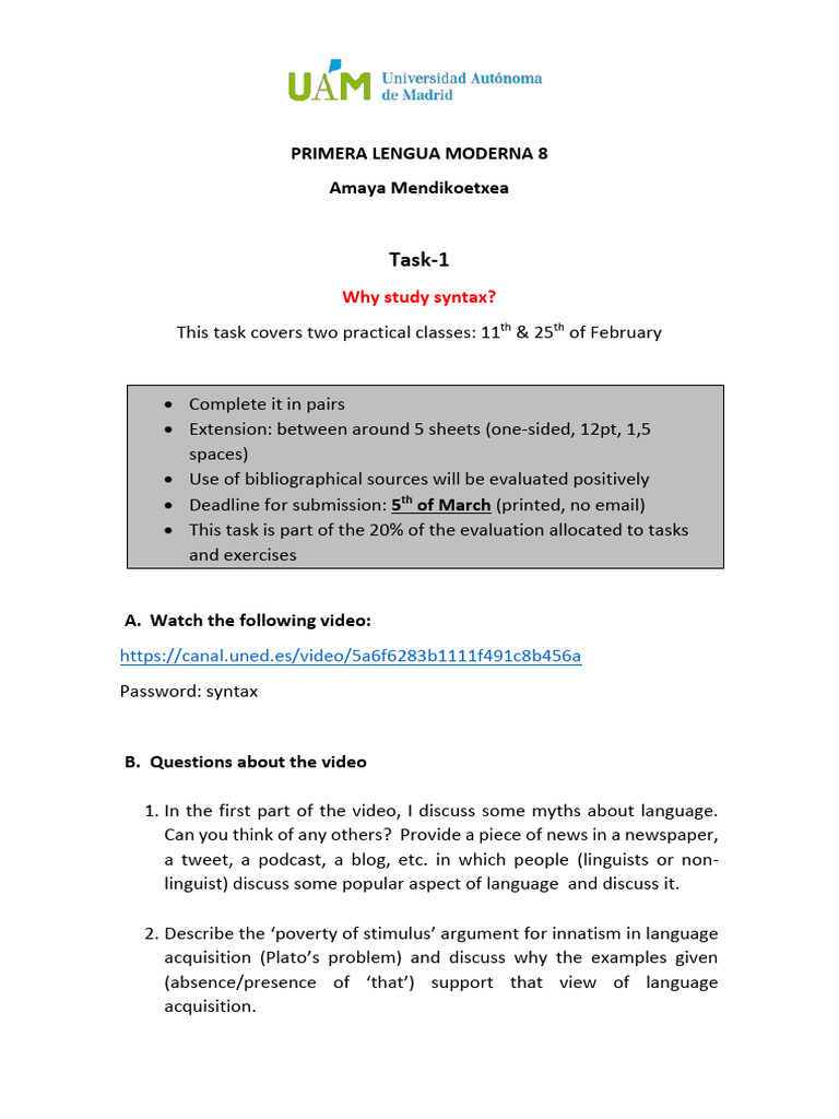 Task-1 2018-2019 | PDF
