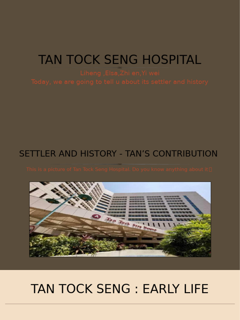 Tan Tock Seng: Philanthropy and Legacy | PDF
