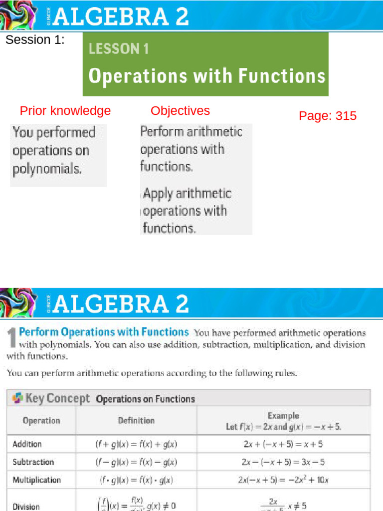Gr 10 Algebra 2 Chapter 5 Lesson 1 | PDF