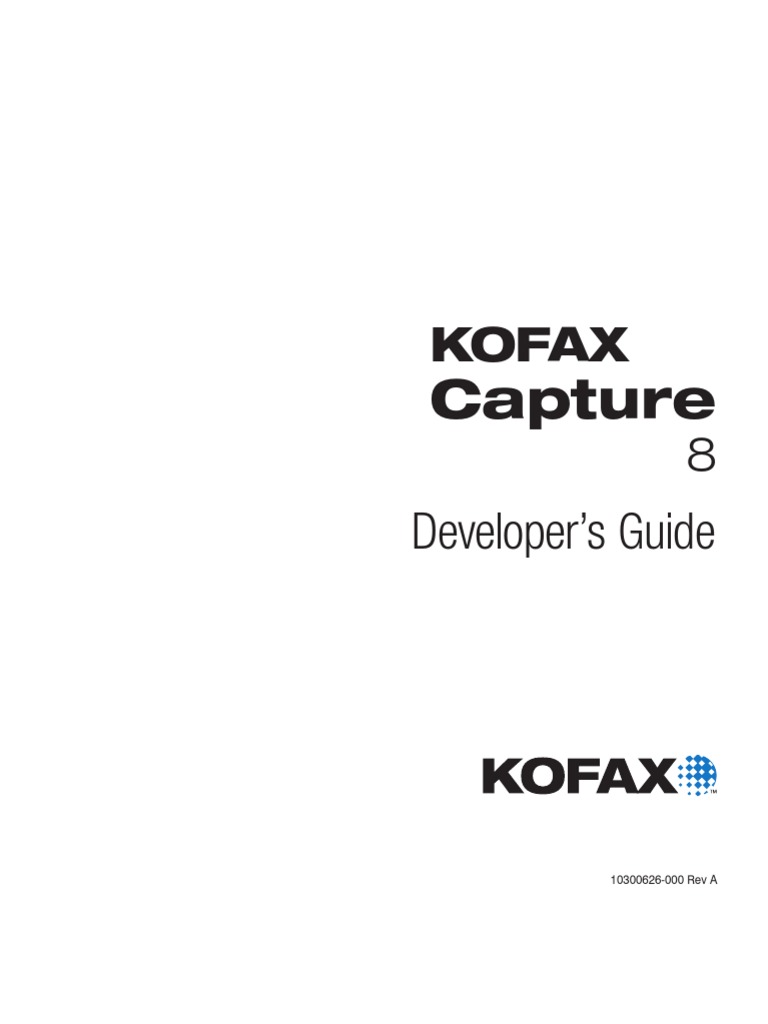Kofaxcapture 8 0 Dev Guide Pdf Scripting Language Subroutine 7025