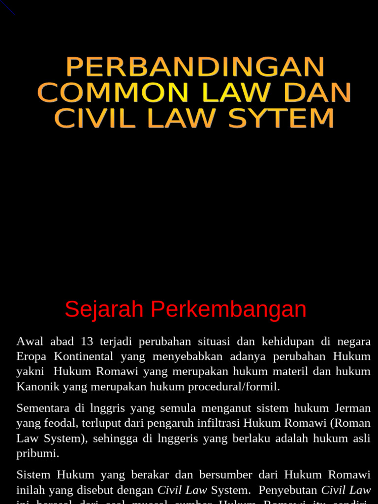Common Law Dan Civil Law | PDF