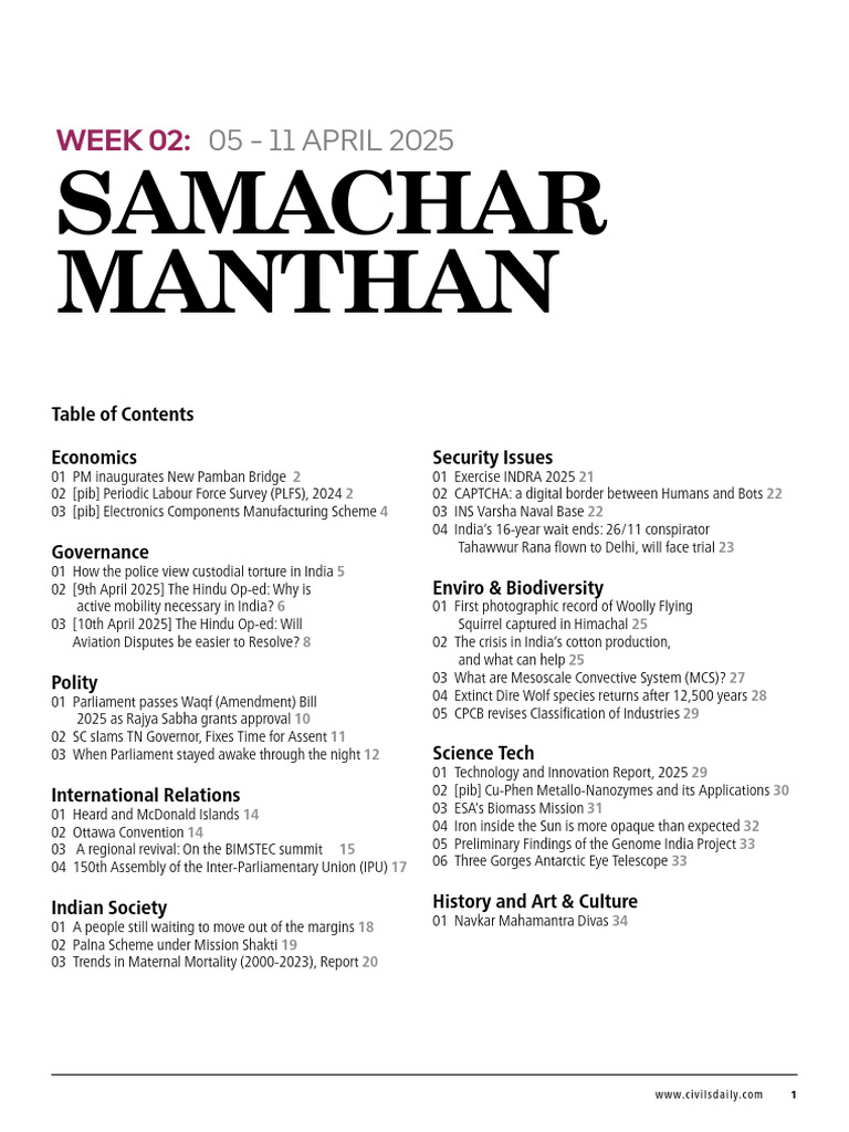 SM April Week 2 2025 (Print-friendly Notes) | PDF | Pedestrian | Torture