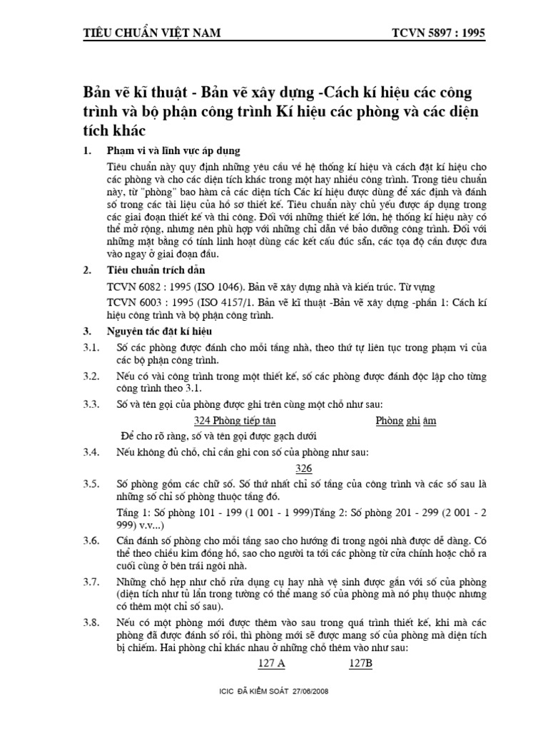 ZHHL_TCVN 5897 1995 Ban Ve Xay Dung. Ky Hieu Cac Phong Va Cac Dien Tich Khac | PDF