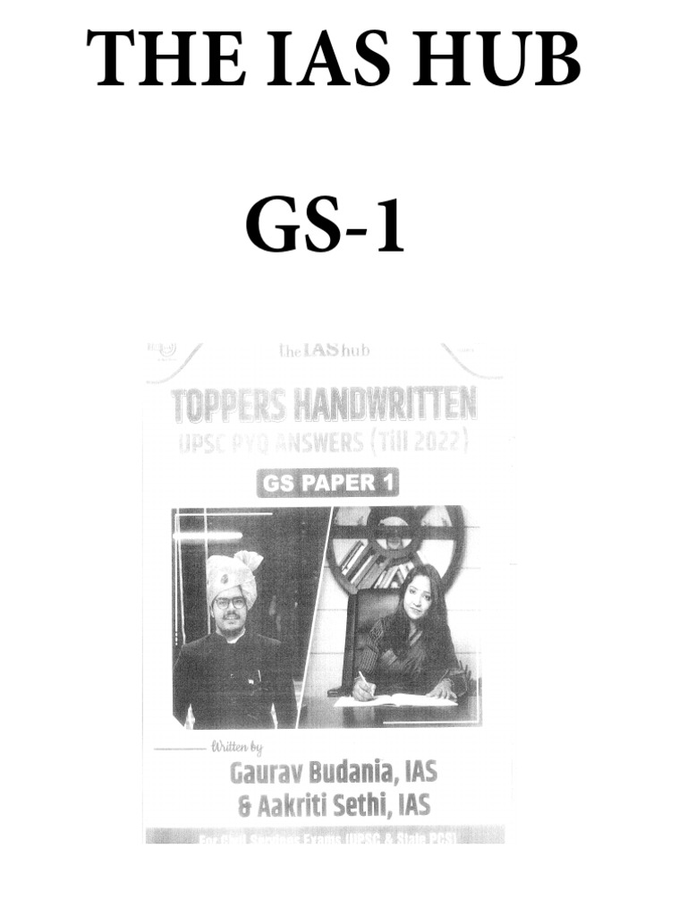 Gs1 Toppers Handwritten Upsc Pyq Ans Till 2022rp 250503 095230 | PDF
