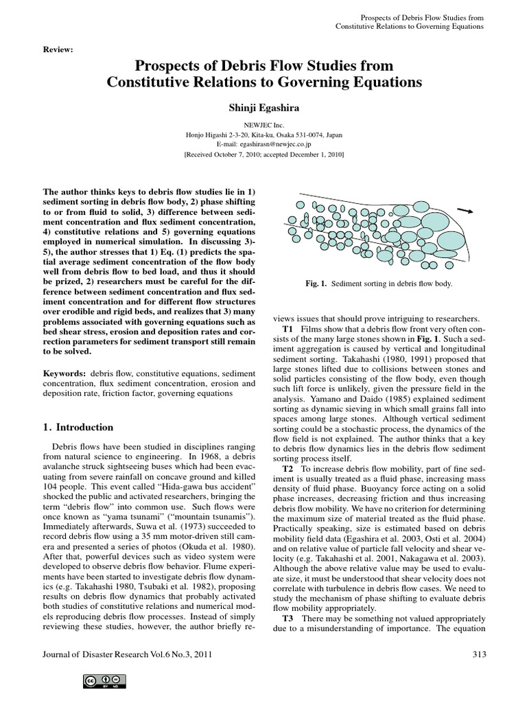 Debris Flow Study: Constitutive Relations | PDF | Fluid Dynamics | Stress (Mechanics)