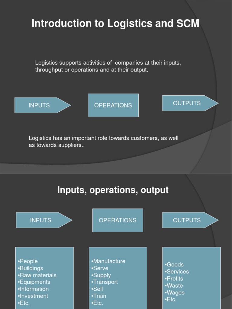 SCM Logistics Introduction | PDF | Logistics | Supply Chain SCM Logistics Introduction | PDF | Logistics | Supply Chain