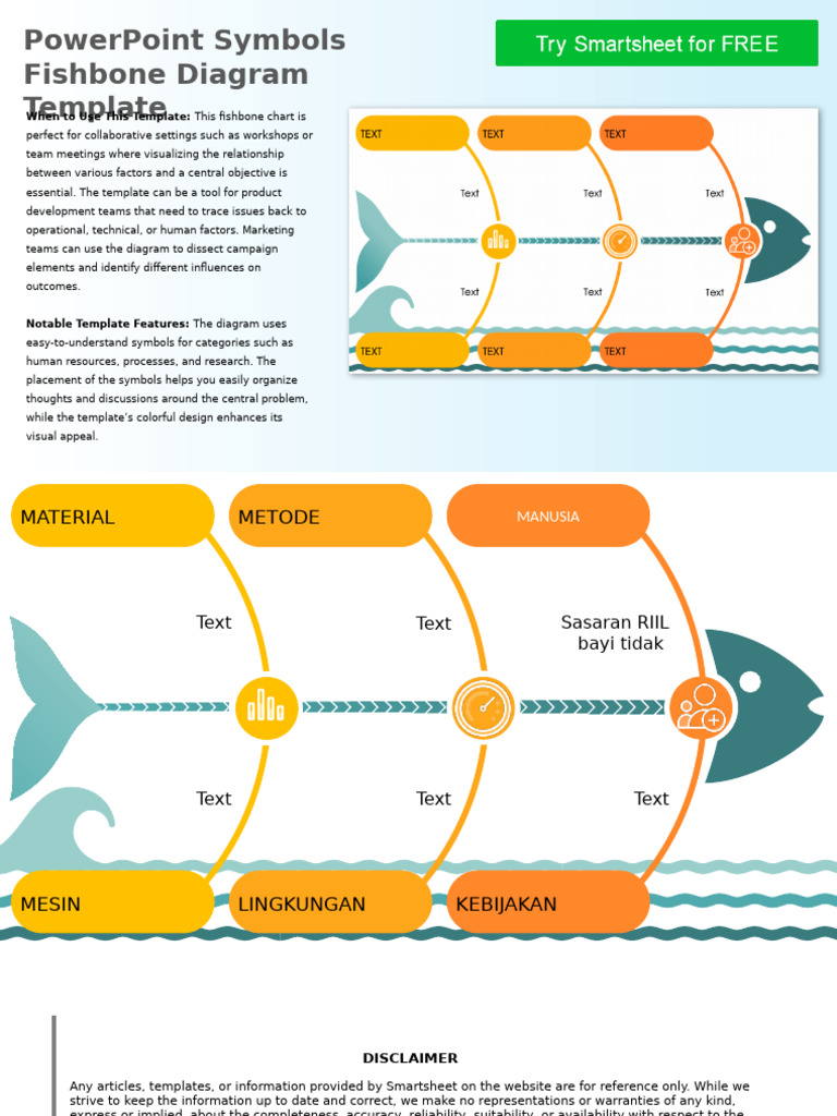 IC PowerPoint Symbols Fishbone Diagram Template | PDF