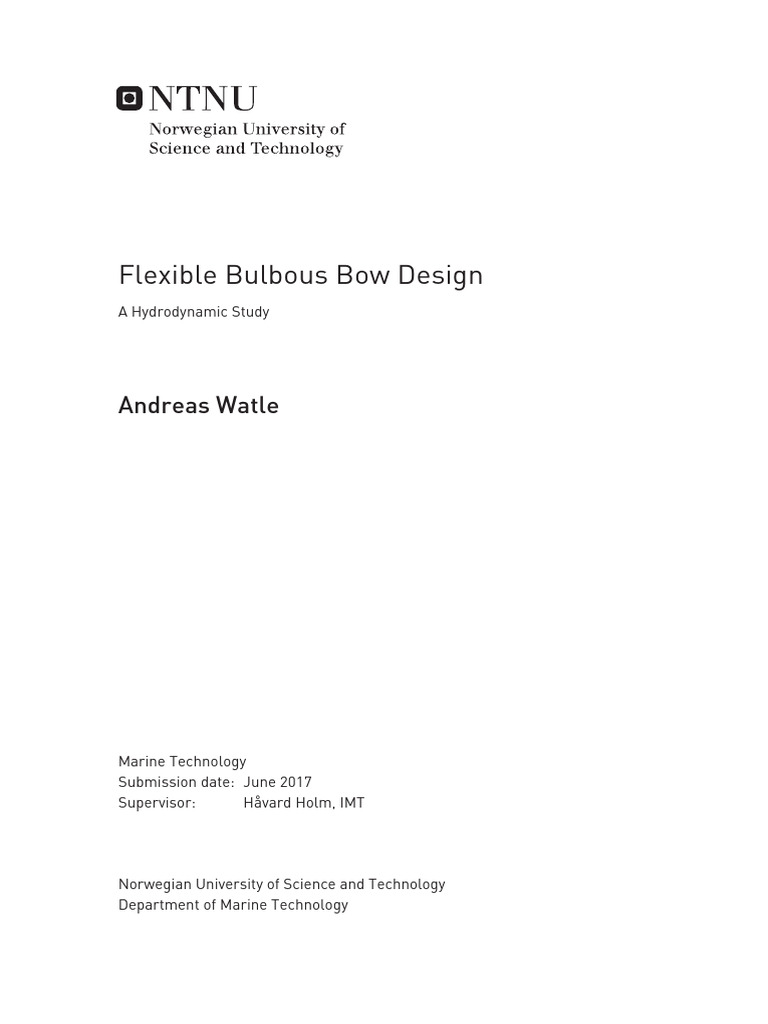 Flexible Bulbous Bow Design | PDF | Ships | Computational Fluid Dynamics