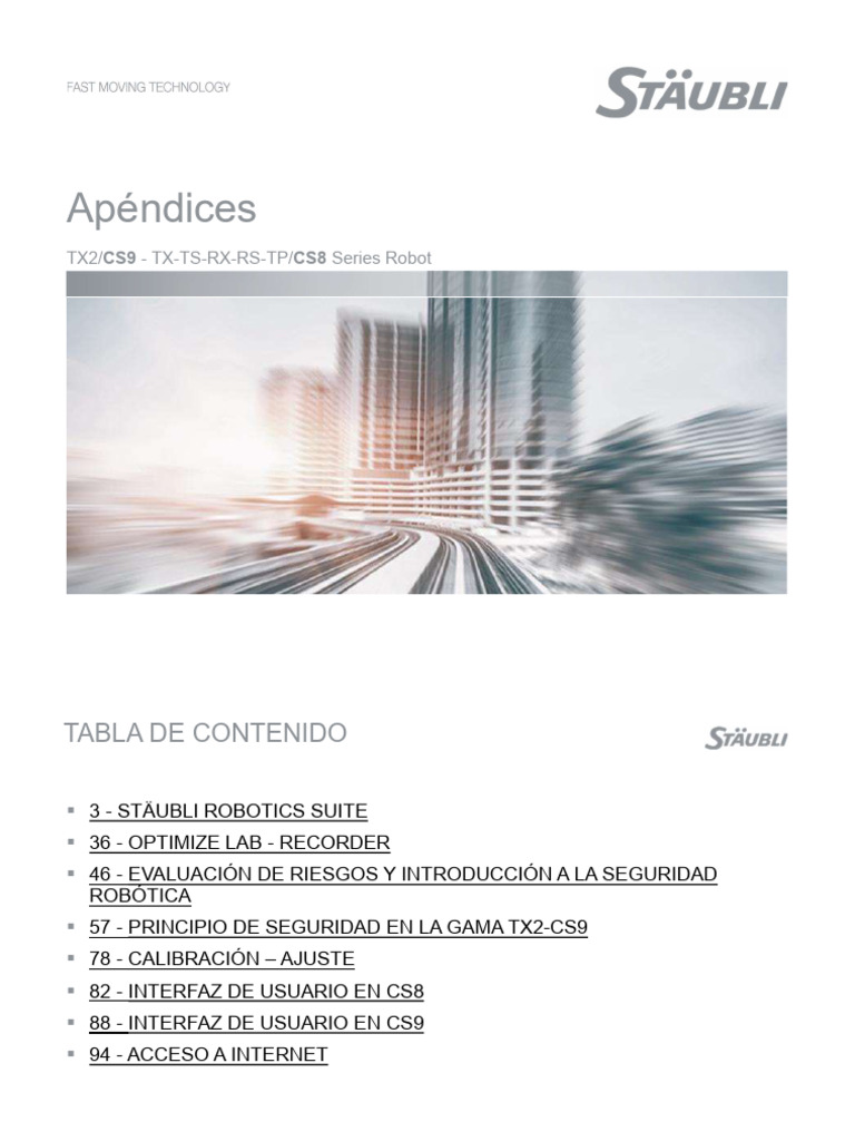 Section 3 - Appendices - CS8-CS9 | PDF | Robot | Robótica