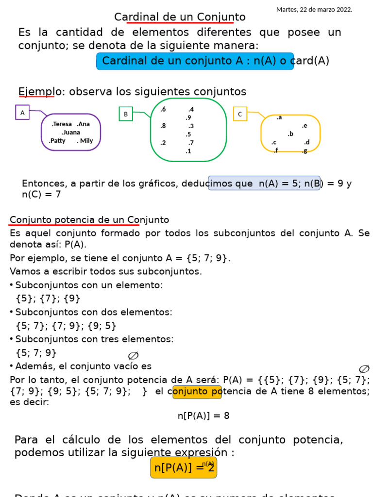 06 Cardinal y Conjunto Potencia | PDF