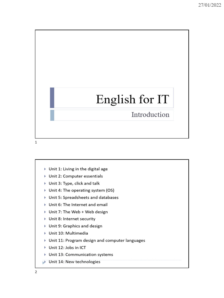English for IT: Digital Skills Course | PDF | Graphical User Interfaces ...