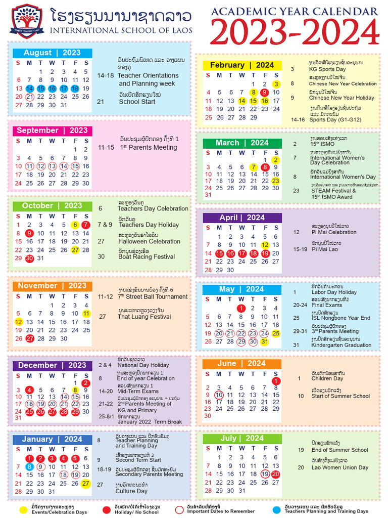 ISL Calendar 2023-2024 New | PDF