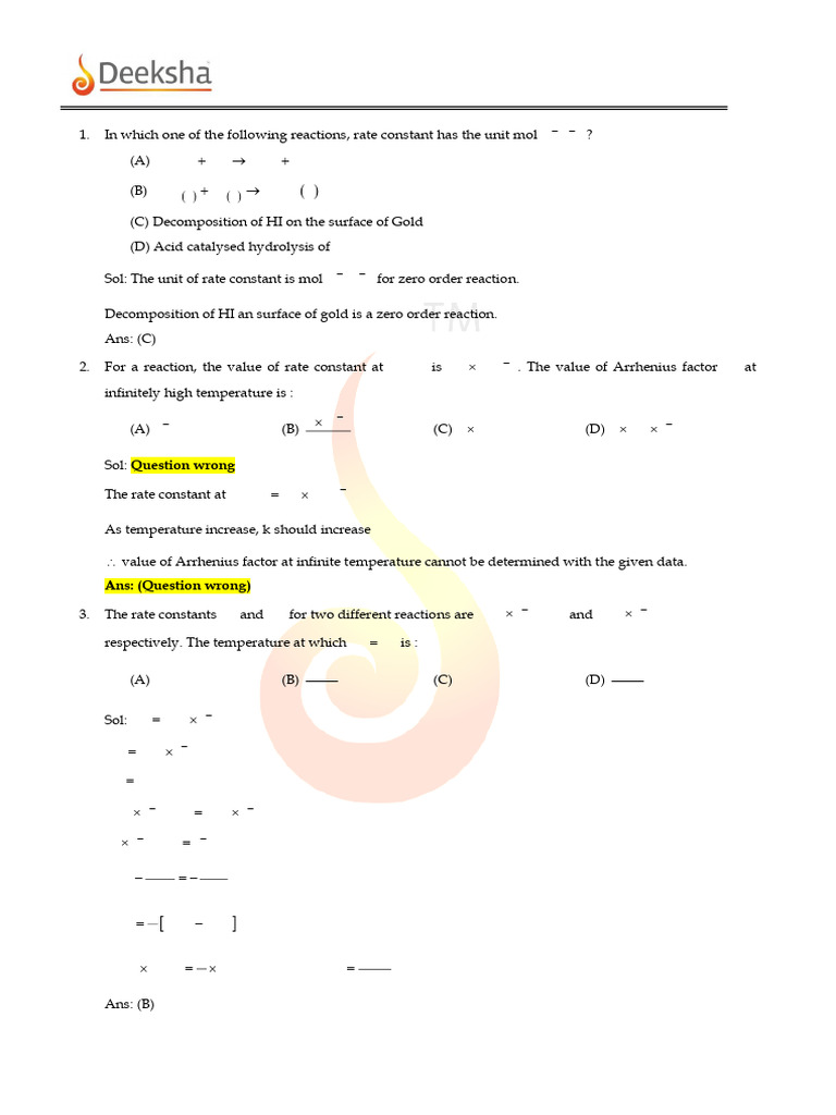 02 KCET Board Exam Chemistry Solutions M4 2023 | PDF | Adsorption ...