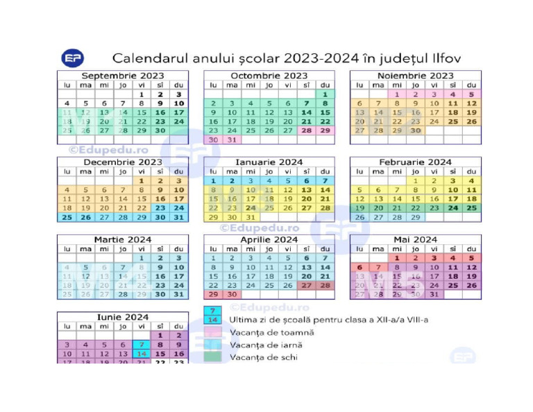 Structura An Scolar 2023-2024 | PDF
