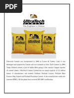 Ultratech Cement Organization Study | PDF | Cement | Concrete