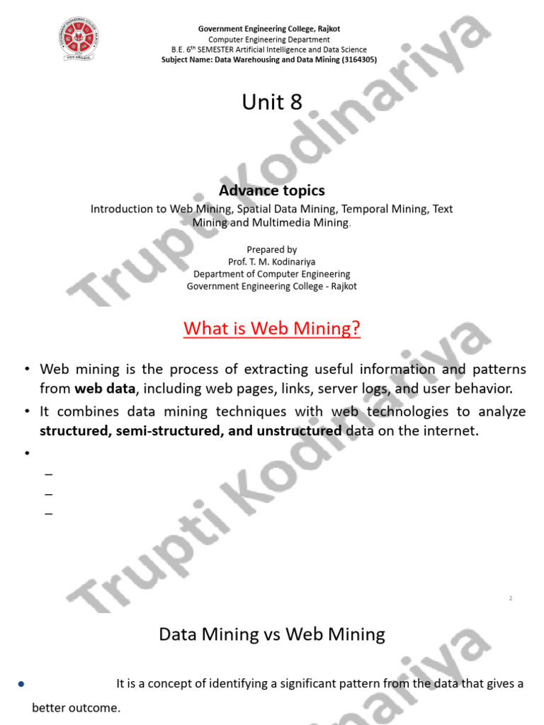 TMK DWDM Unit 7 Advance Topics | PDF | World Wide Web | Internet & Web