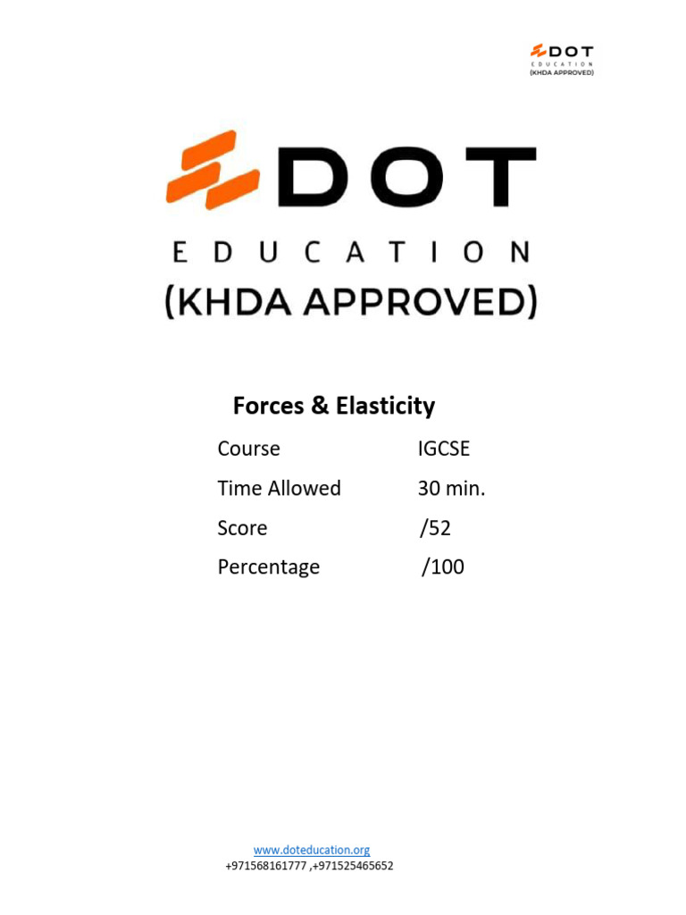 Forces and Matter Limit of Proportionality With Logo | PDF