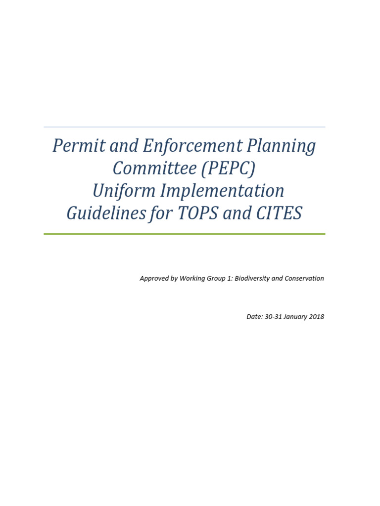 CITES and TOPS Permit Guidelines | PDF | Cites