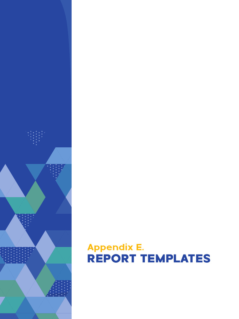 Appendix E Report Templates | PDF | Project Management | Employment