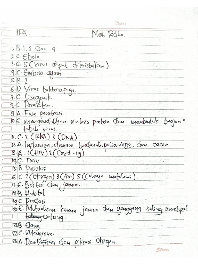 Tugas IPA Kisi Kisi 1 Dan 2 Muhamad Ridho | PDF