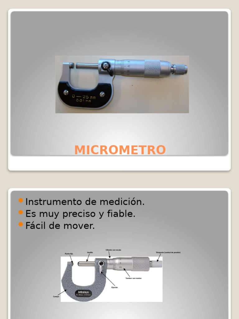 Micrometro | PDF | Instrumento de medición | Longitud