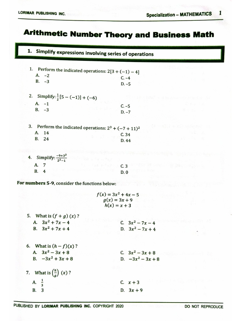 Math Let Reviewer | PDF