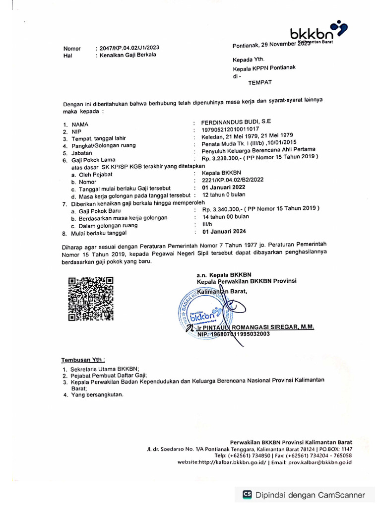 SK Berkala BG Budi 2022 2024 | PDF