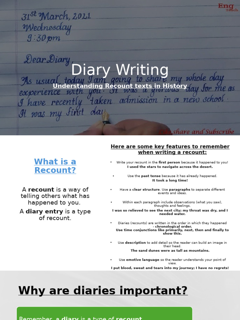 Diary Entry Writing | PDF | Diary