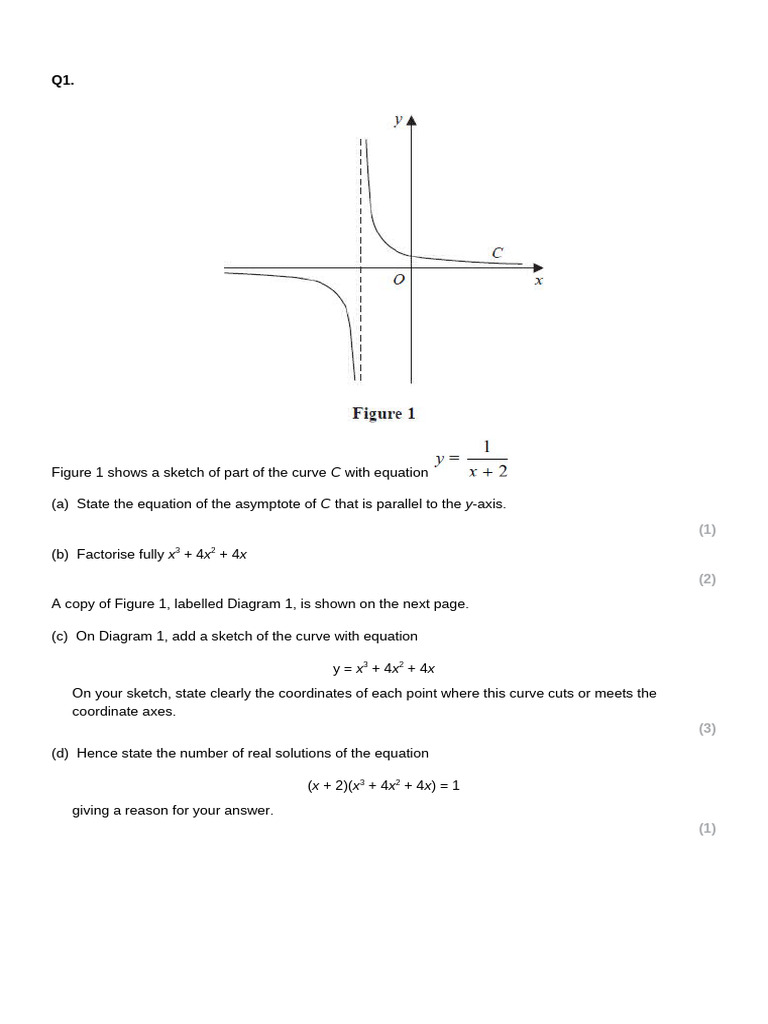 Pure 1 Chapter 4 Graph Transformation Questions | PDF | Equations ...