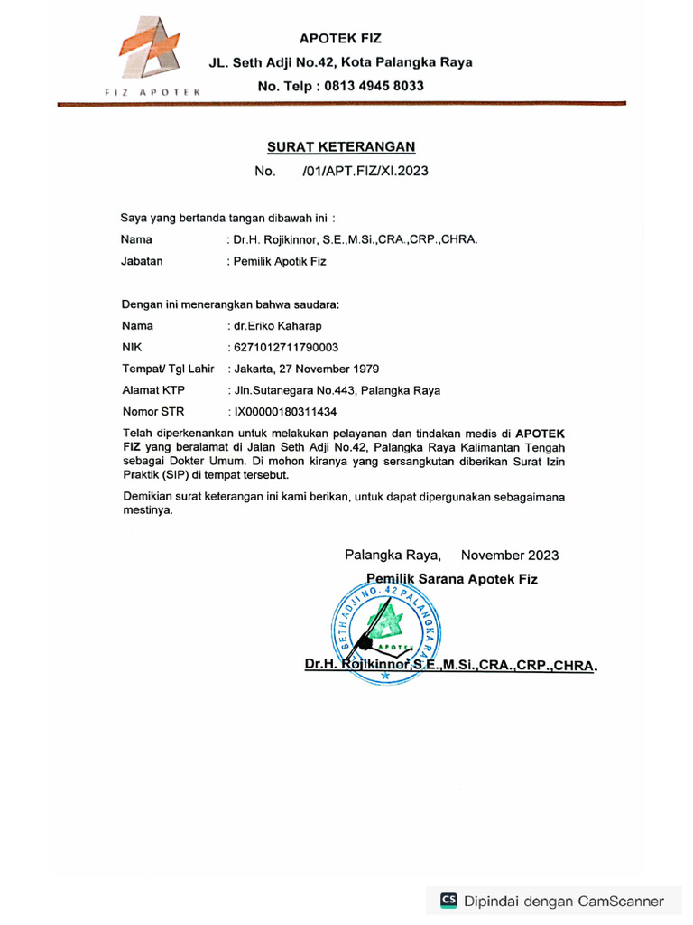 Rekom Apotik Fiz | PDF