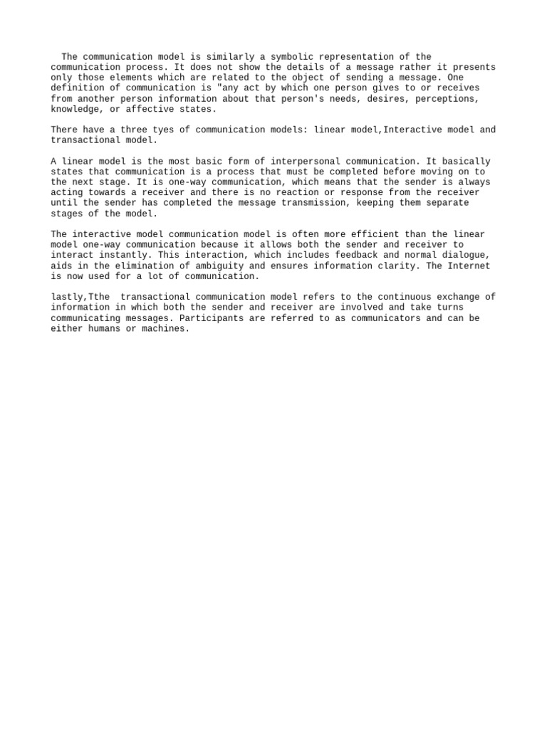 Model of Communication | PDF