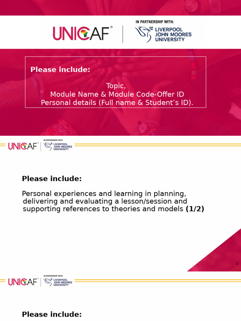 Unicaf-LJMU 7532-PEDI Presentation Template | PDF