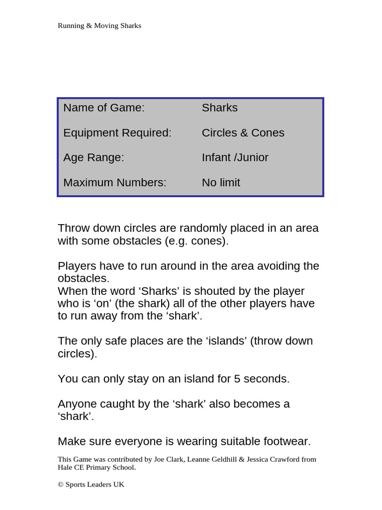 3 Running Moving Sharks | PDF