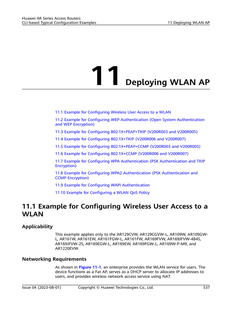 01-11 Deploying WLAN AP | PDF | Wireless Lan | Radius