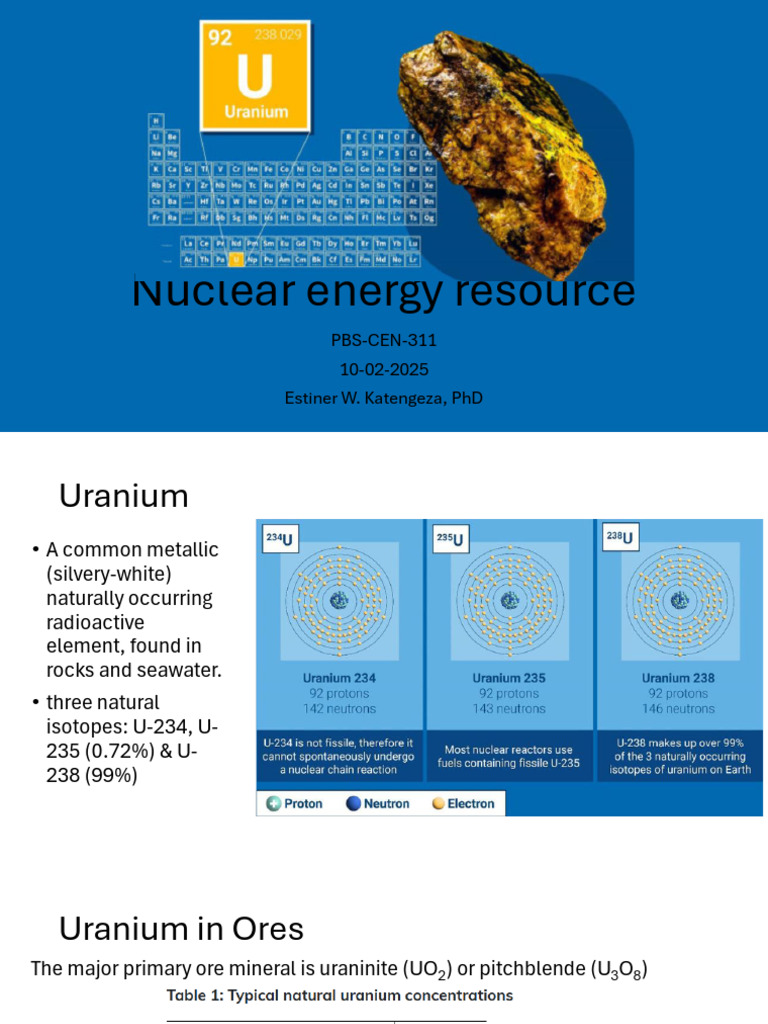 Understanding Uranium Resources | PDF | Enriched Uranium | Uranium