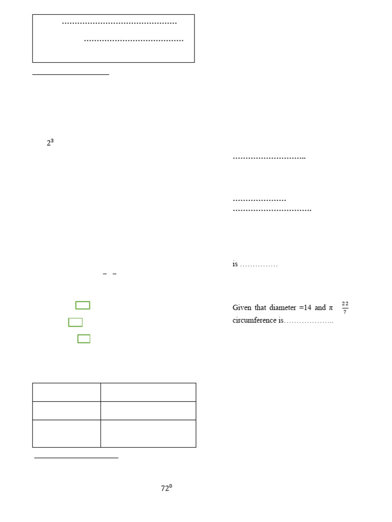P6 Math Test Questions and Answers | PDF | Area | Circle