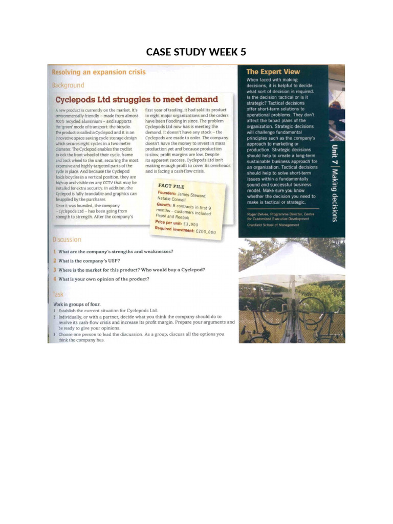 Case Study Week 5 | PDF