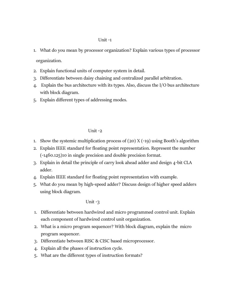 COA Important Question | PDF